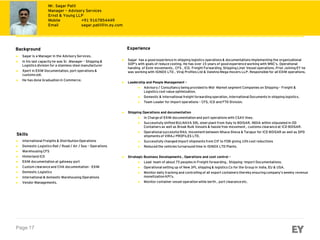 Intenrational logistics advisory | PPT