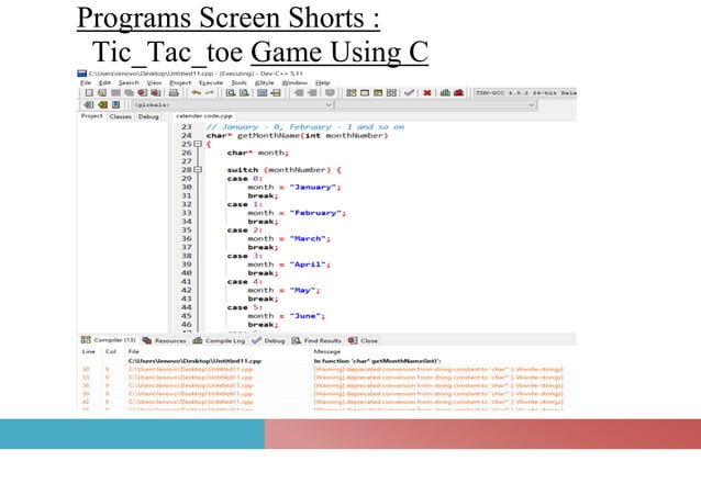 internship ppt on c language | PDF | Programming Languages | Computing