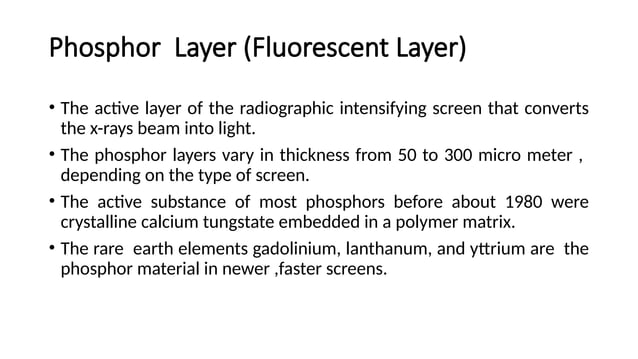 intensifying screen and its types by T.R.B. | PPTX