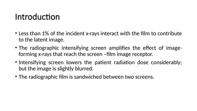 intensifying screen and its types by T.R.B. | PPTX