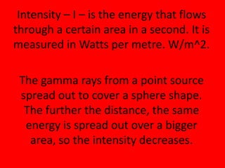 Intensity of radiation | PPTX