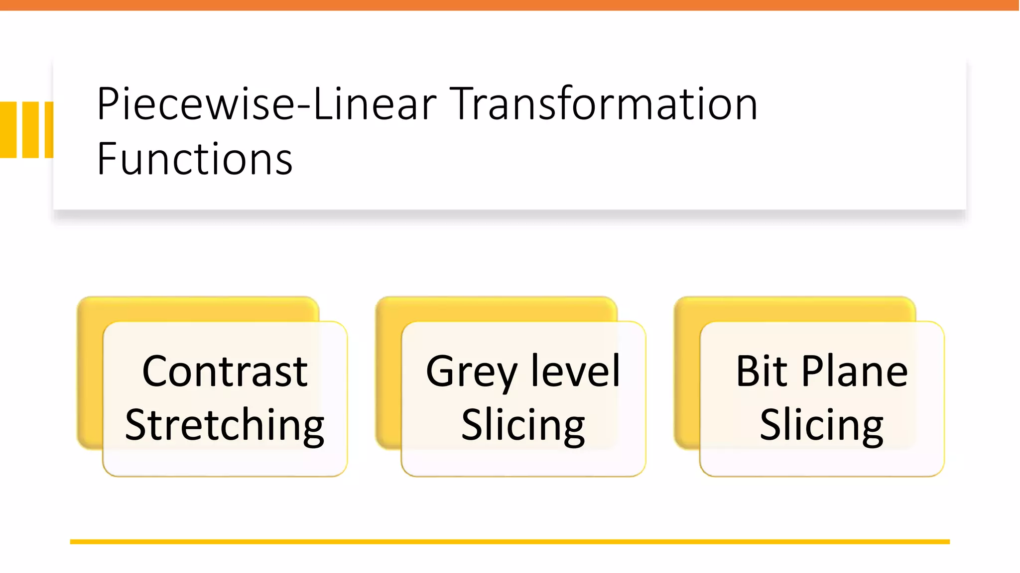 Intensity transformation & histogram processing | PPTX