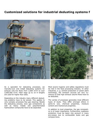 Technology leader for industrial de-dusting | DOC | Indoor ...