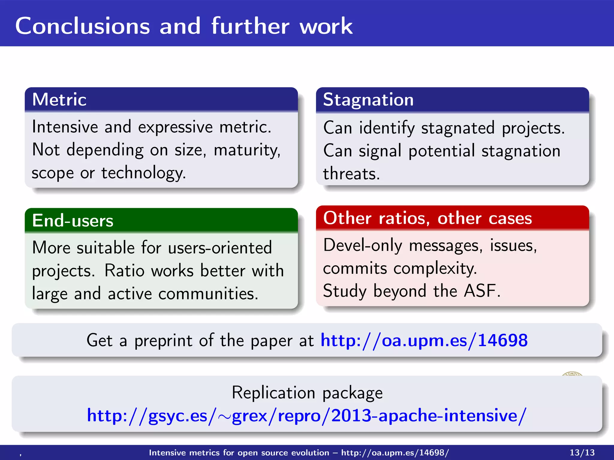 Intensive metrics software evolution | PPT
