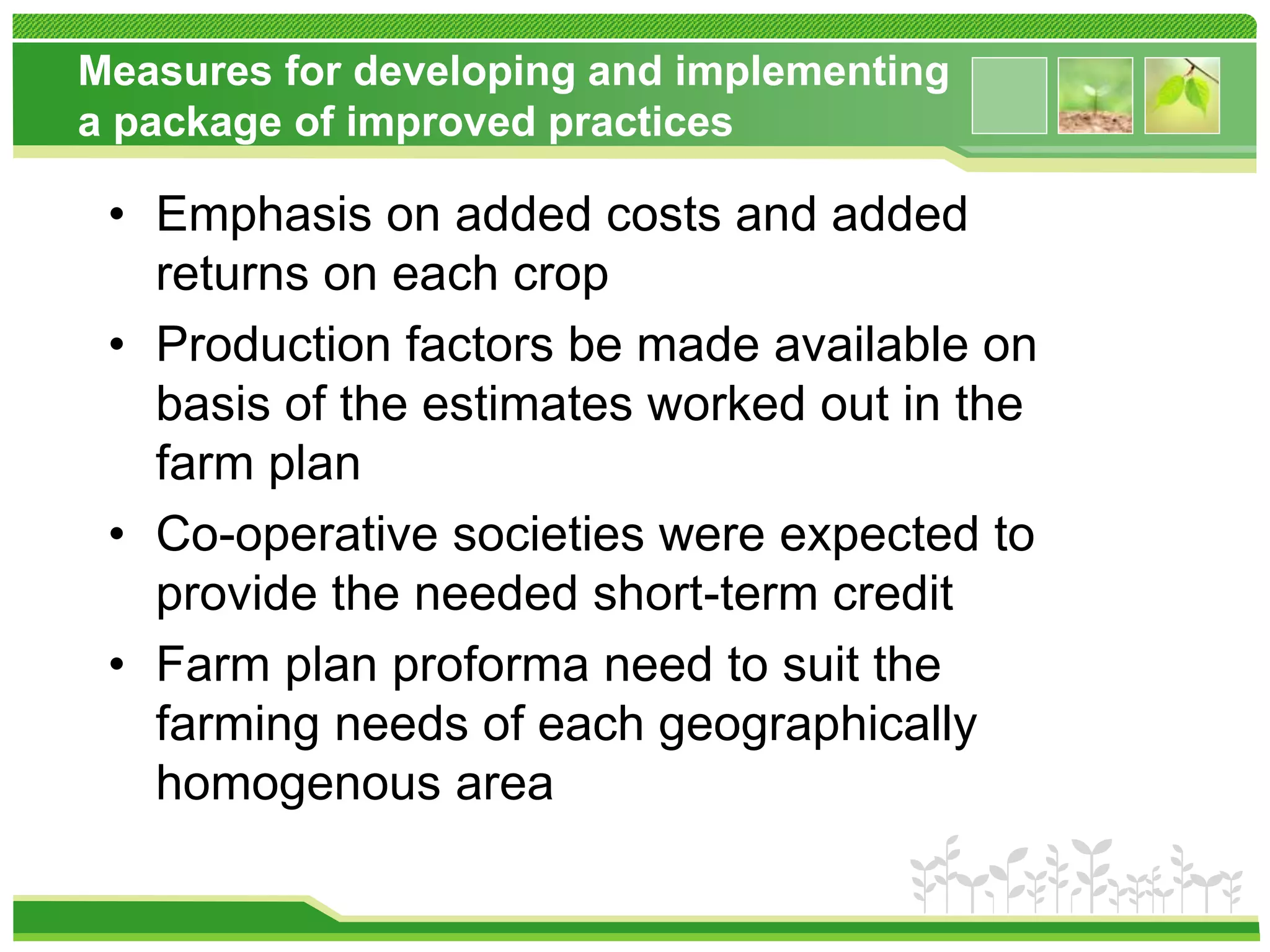Intensive Agricultural District Programme | PPTX