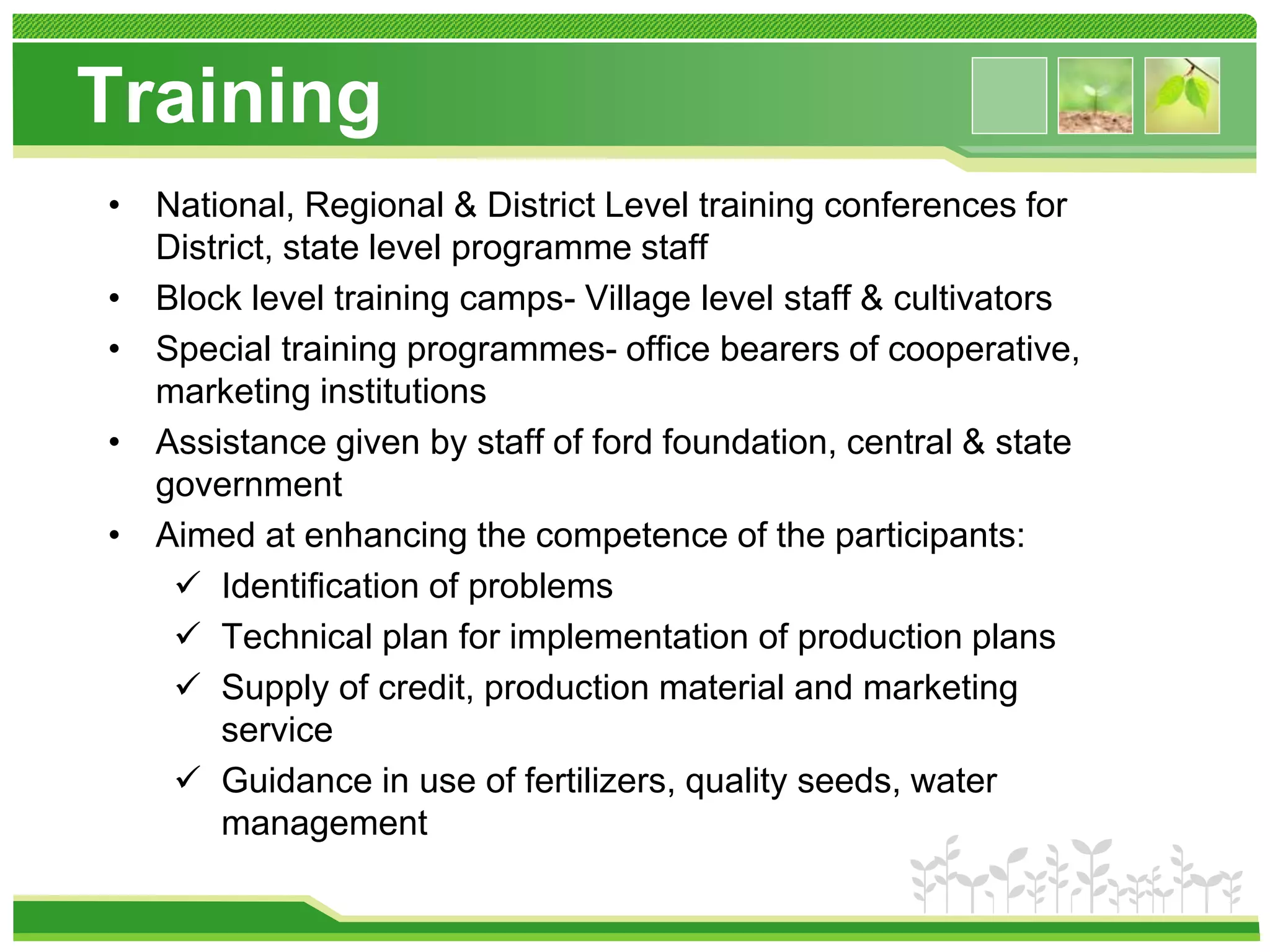 Intensive Agricultural District Programme | PPTX