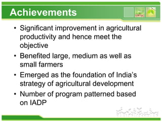 Intensive Agricultural District Programme | PPTX