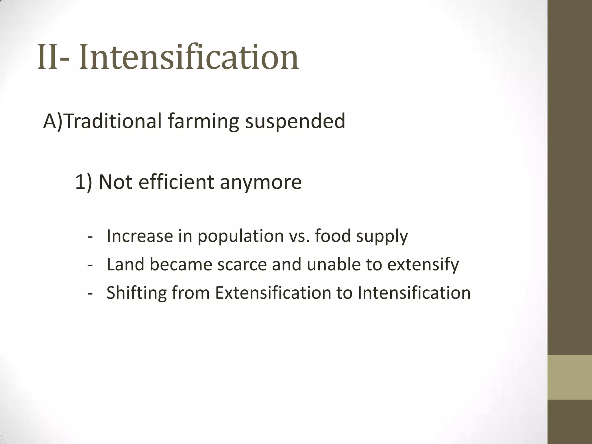 Intensive agriculture and the environment | PPTX