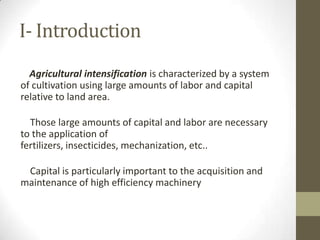 Intensive agriculture and the environment | PPTX