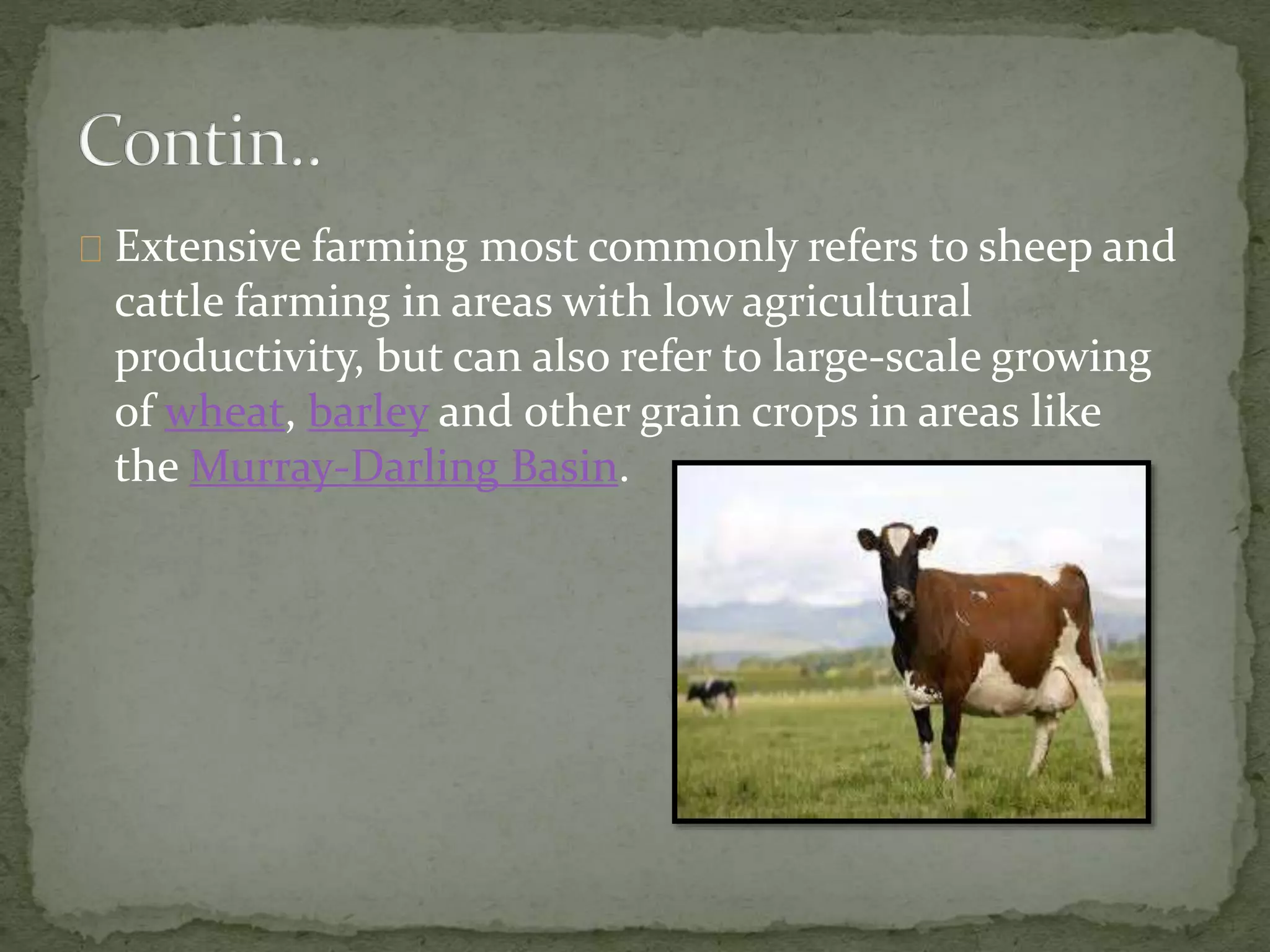 Intensive and extensive farming | PPTX