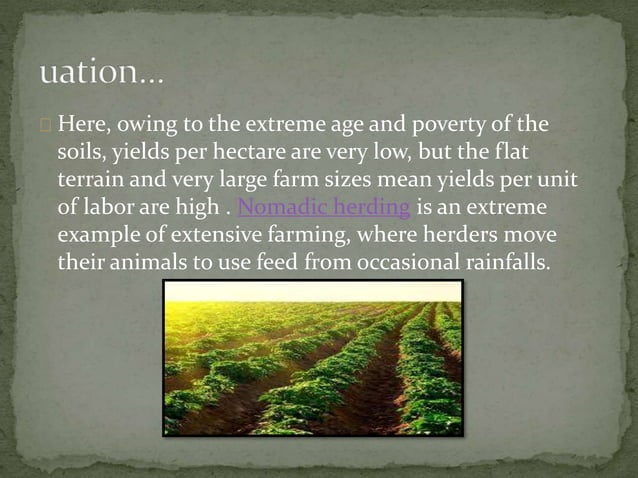 Intensive and extensive farming | PPTX