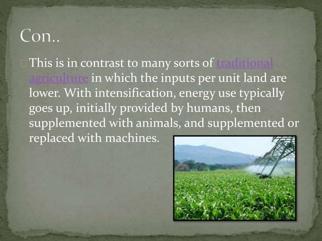 Intensive and extensive farming | PPTX
