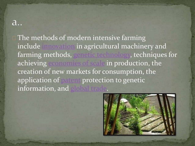 Intensive and extensive farming | PPTX