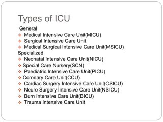 Intensive care Unit 4.4.23 for ICU training.pptx | First Aid | Injuries