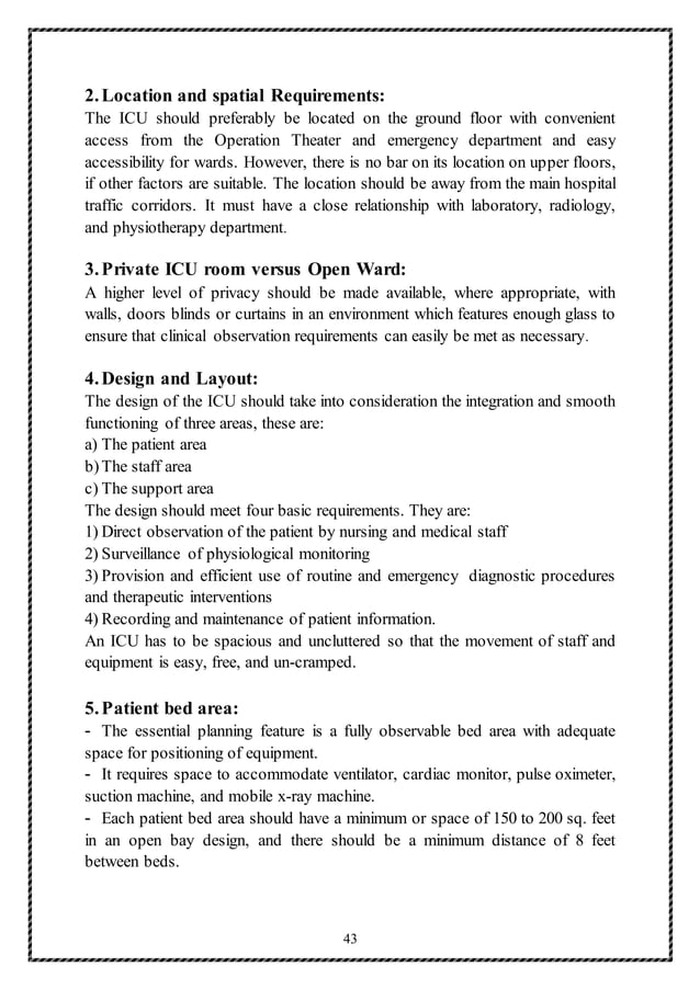 Intensive care unit design | DOC | Healthcare Industry | Industries