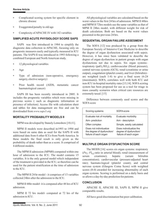Intensive Care Unit Scoring Systems | PDF