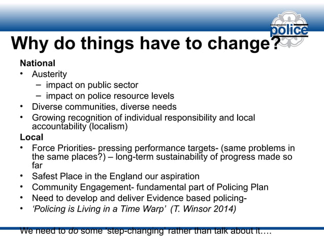 Intensive Engagement in Community Policing | PPT