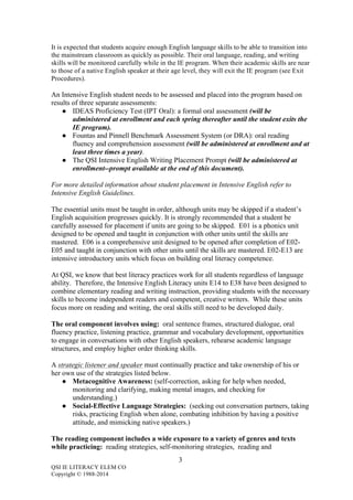 Intensive English Curriculum - Elementary | PDF