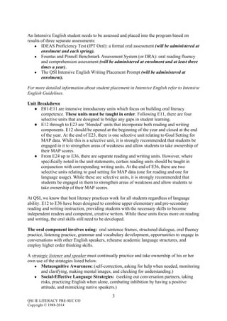 Intensive English Curriculum - Pre-Secondary | PDF