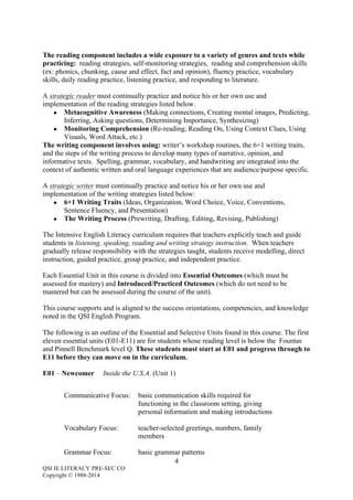 Intensive English Curriculum - Pre-Secondary | PDF