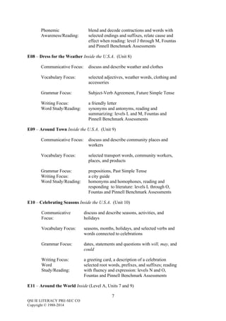 Intensive English Curriculum - Pre-Secondary | PDF