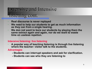 Intensive&extensive listening | PPT