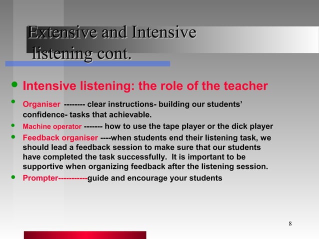 Intensive&extensive listening | PPT
