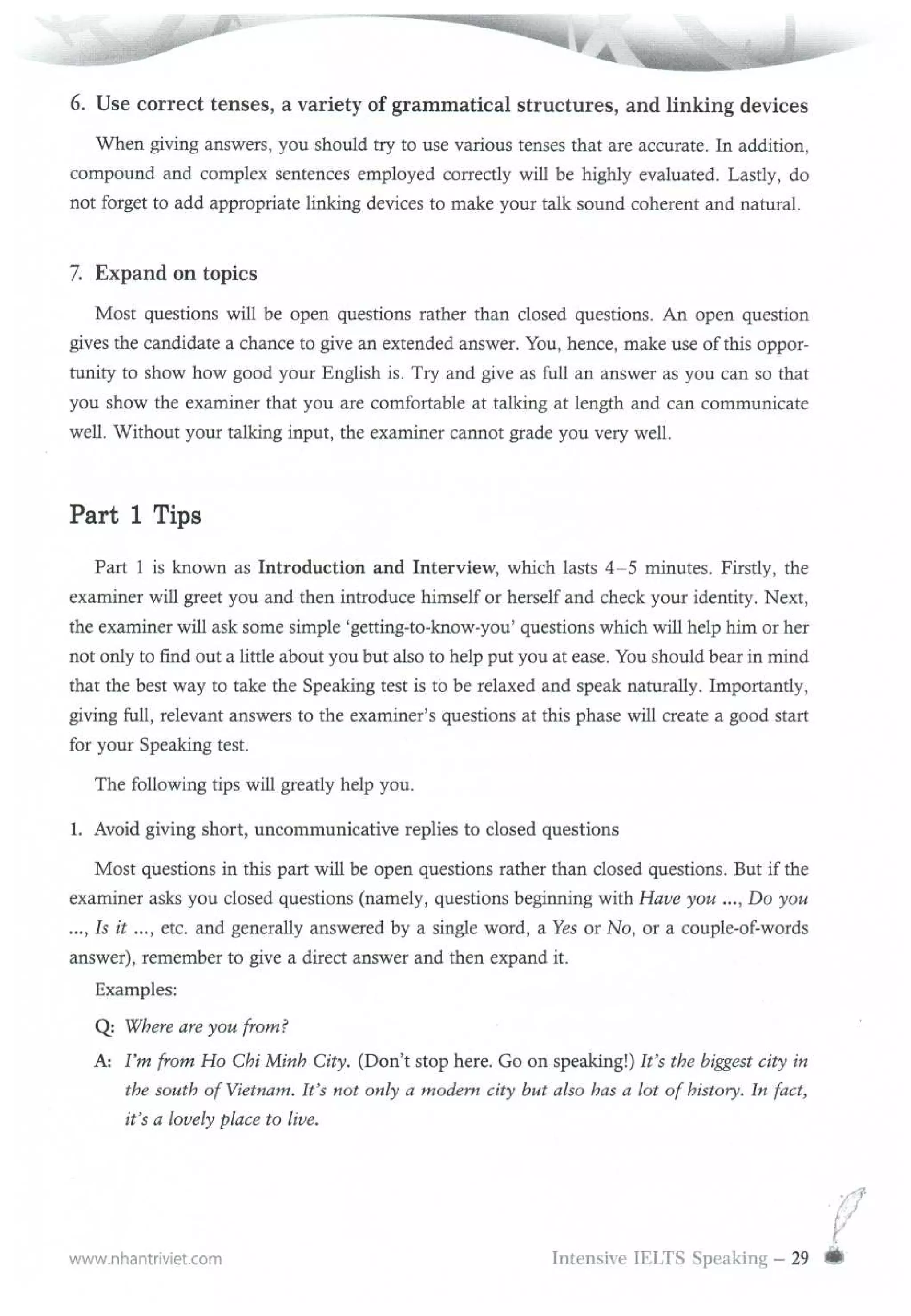 Intensive ielts speaking | PDF