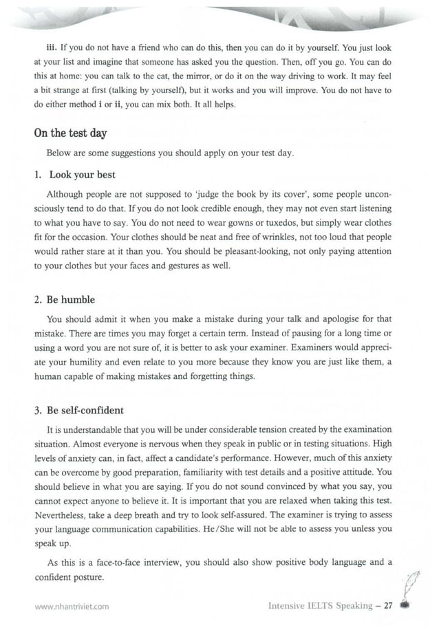 Intensive ielts speaking | PDF