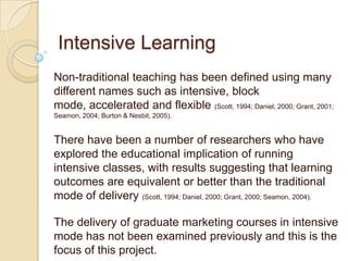 Intensive learning presentation | PPTX