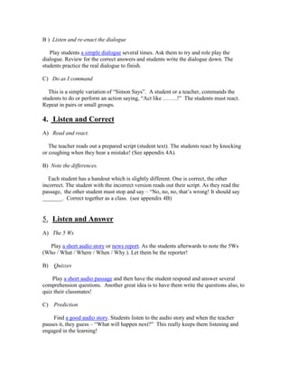Intensive listening activities | PDF