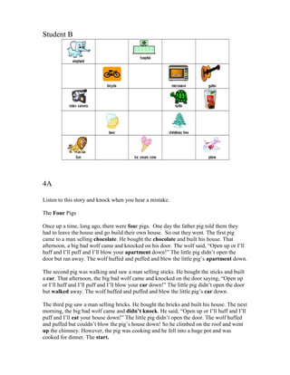 Intensive listening activities | PDF