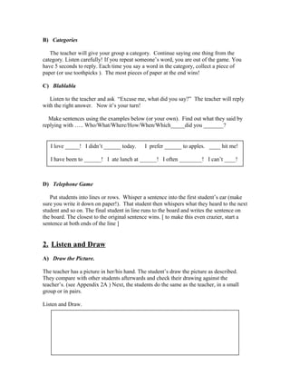 Intensive listening activities | DOC