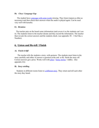 Intensive listening activities | DOC