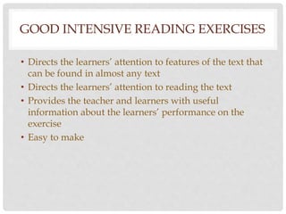 Intensive Reading: Methods and Strategies | PPTX