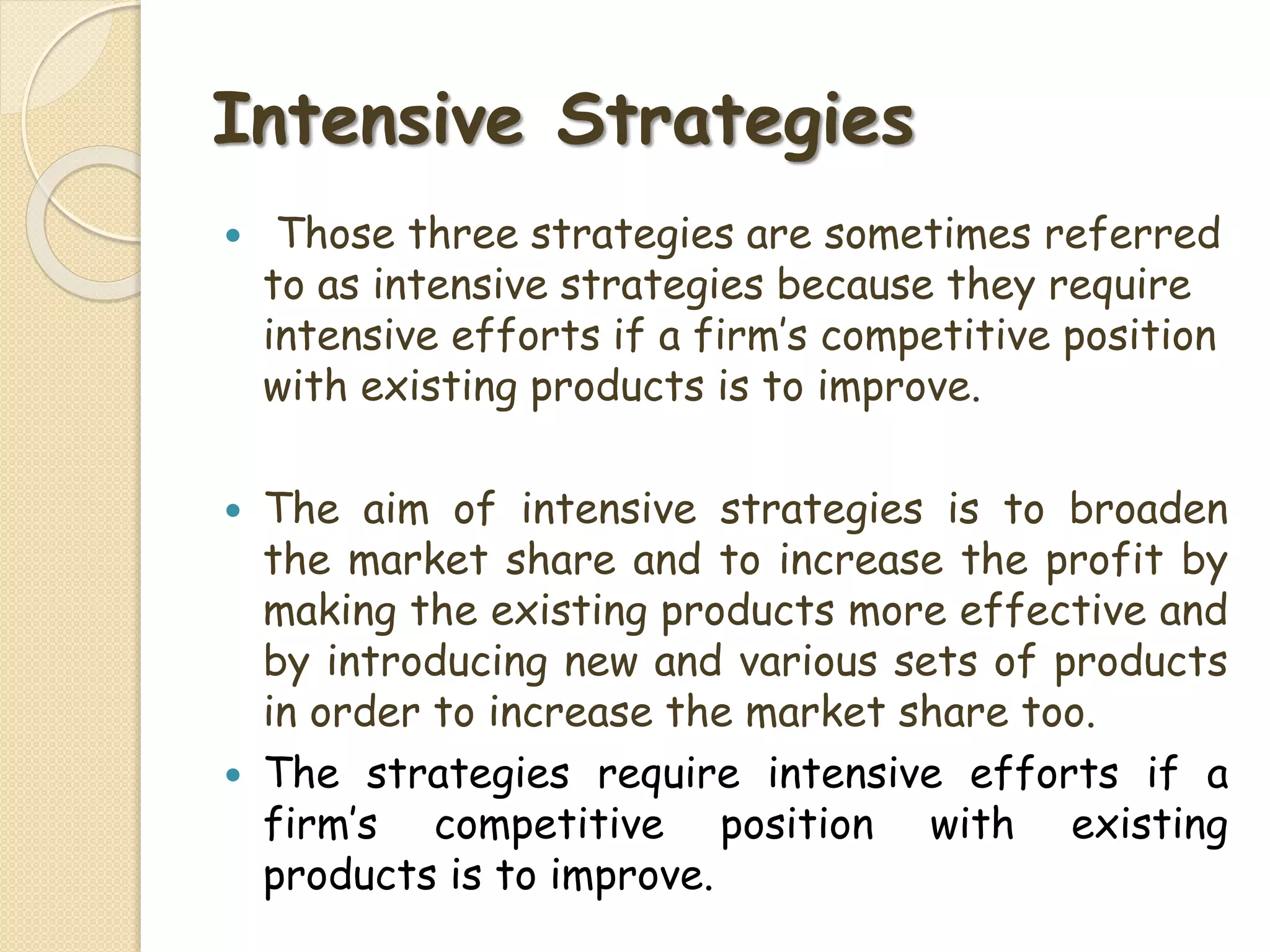 Intensive strategy | PPTX