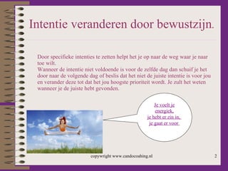 Intentie veranderen miniwerkboek | PPT