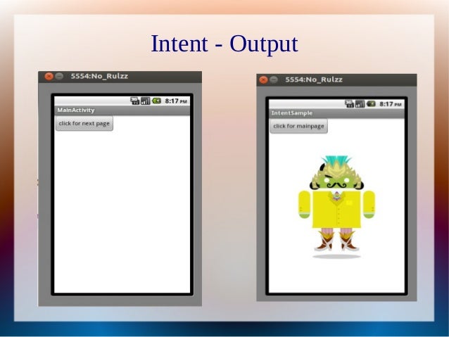 Intent in android