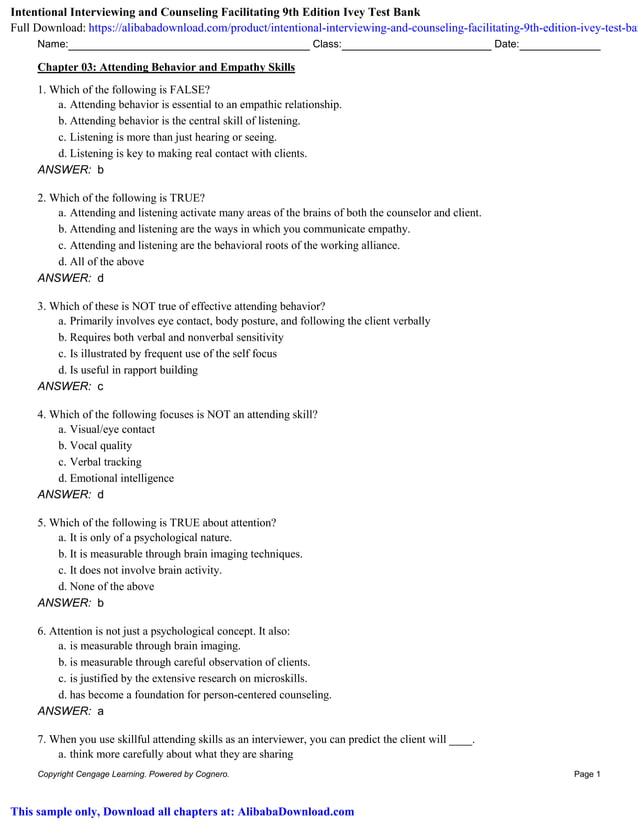 Intentional Interviewing and Counseling Facilitating 9th Edition Ivey ...