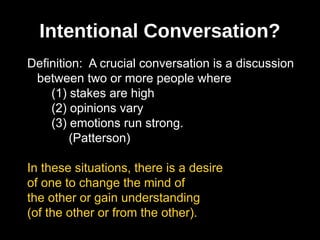 Intentional Conversation | PDF