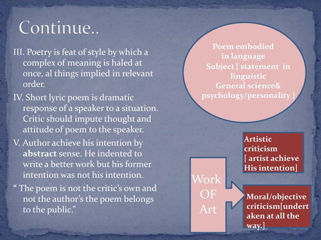 Intentional fallacy.pptx | Poetry | Books and Literature