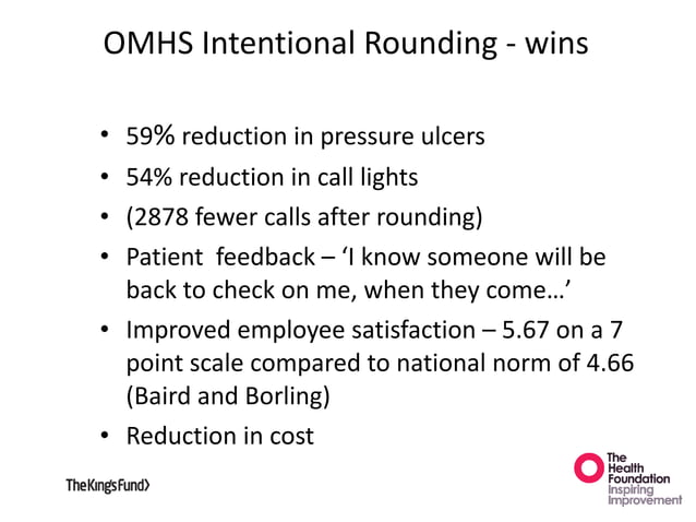 Annette Bartley: Making it happen - Intentional Rounding | PPT ...