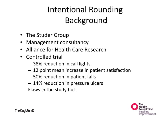 Annette Bartley: Making it happen - Intentional Rounding | PPT ...