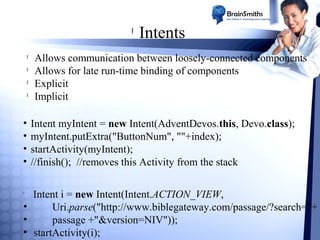 Intents broadcastreceivers | PPT