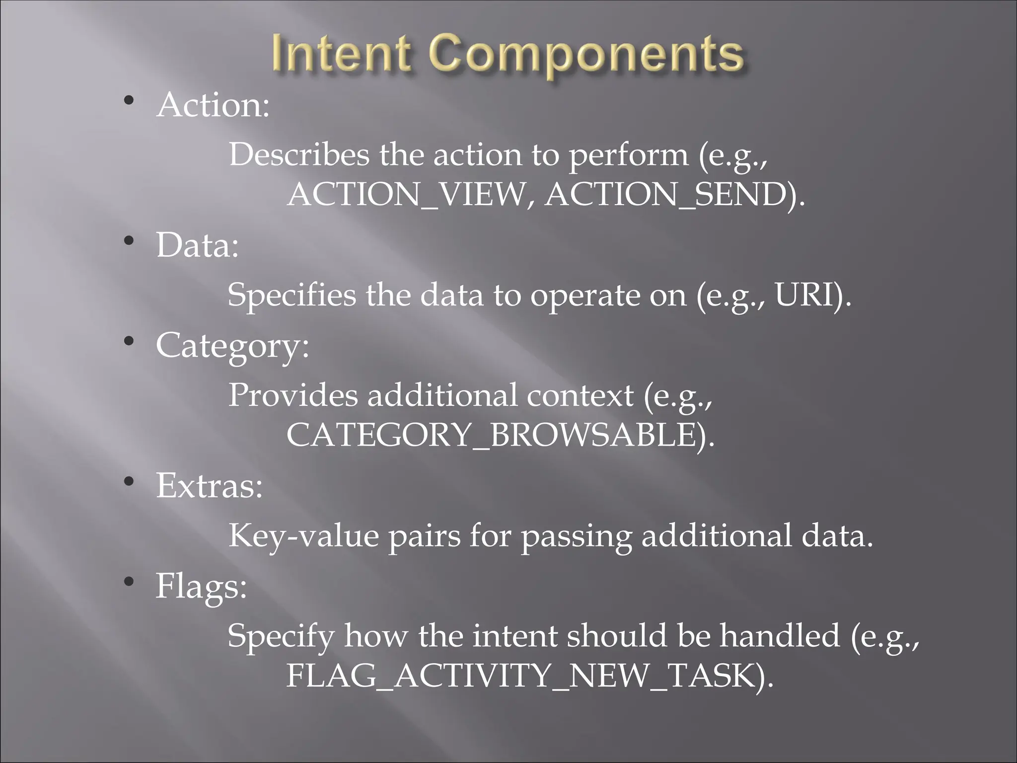 Types of intents in android application development | PPT