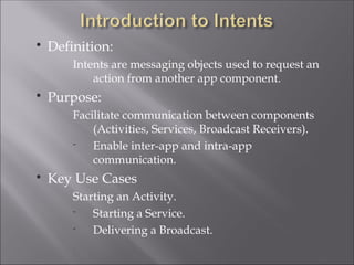 Types of intents in android application development | PPT