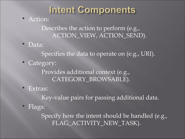 Types of intents in android application development | PPT