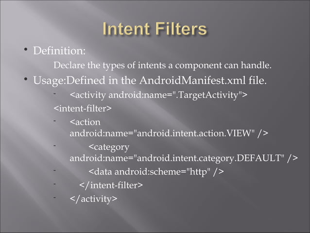Types of intents in android application development | PPT