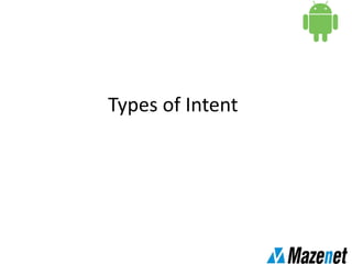 Android - Intents - Mazenet Solution | PPT