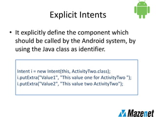 Android - Intents - Mazenet Solution | PPT